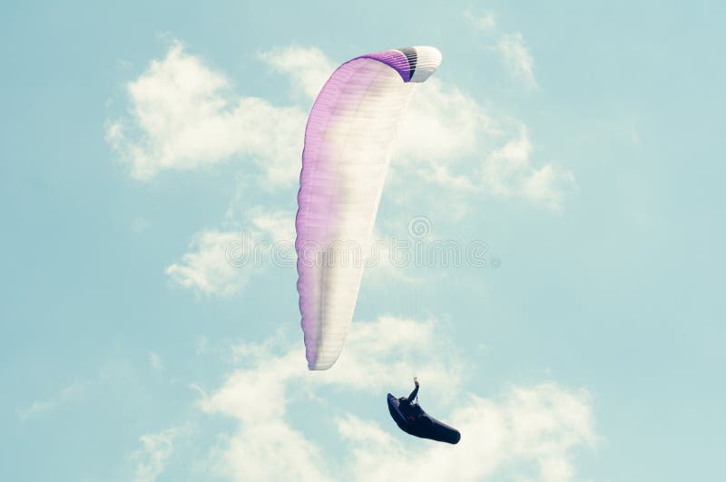 Paraglider Making Loop Up in the Sky Stock Photo - Image of loop ...