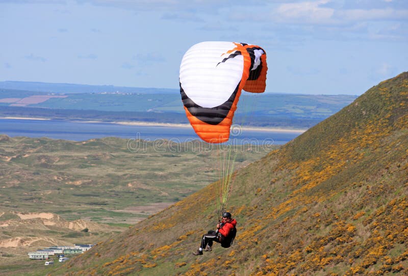 Paraglider stock photo. Image of kite, hill, paraglide - 32537302