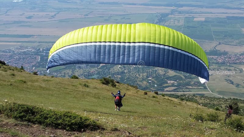 Paraglider people stock photo. Image of fountain, cart - 92438918