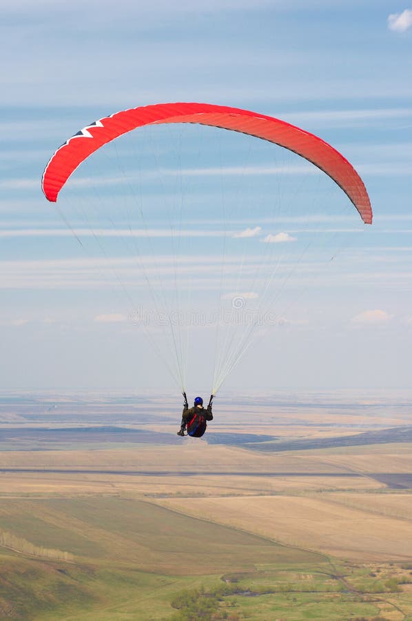 Paraglider pilot stock image. Image of clear, plane, para - 14823161