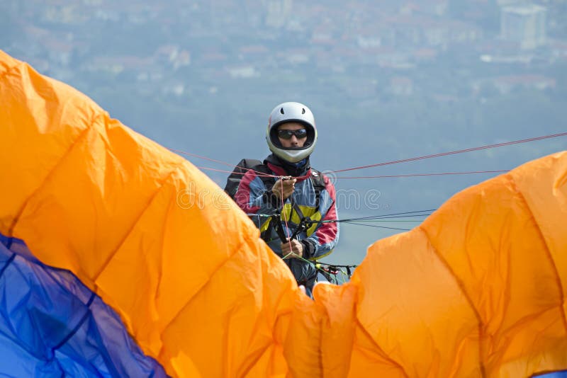 Paraglider pilot stock photo. Image of activity, flight - 28720538