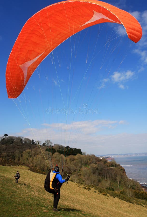 Paraglider stock photo. Image of flier, hill, coast, kite - 38952022