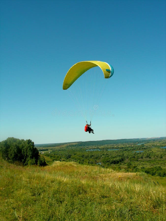 Paragliders Bottom View of the Wing Stock Image - Image of minolta ...