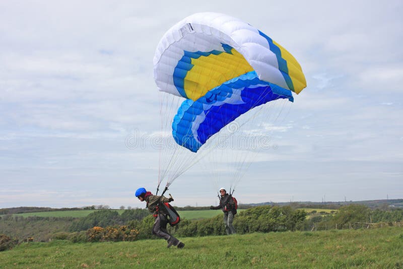Paragliders launching wing stock image. Image of kite - 83836355