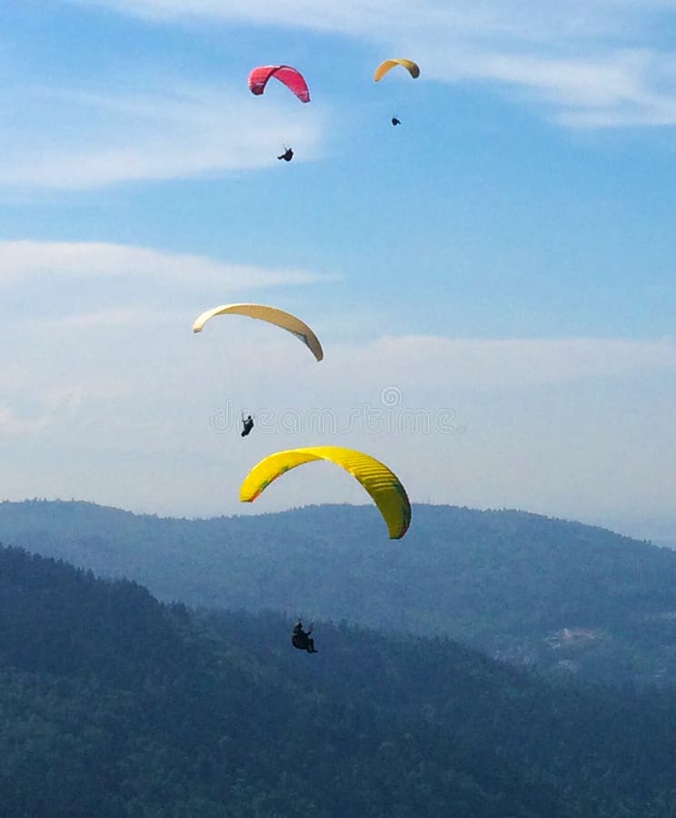 Paragliders. editorial image. Image of parachuting, people - 62624685