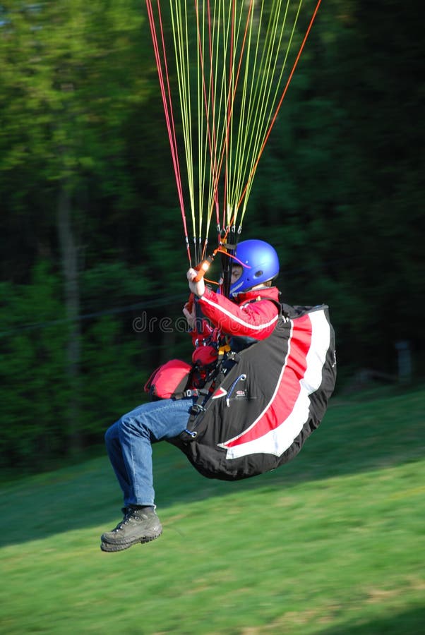 Paragliding stock photo. Image of parachute, helmet, mountain - 9332534