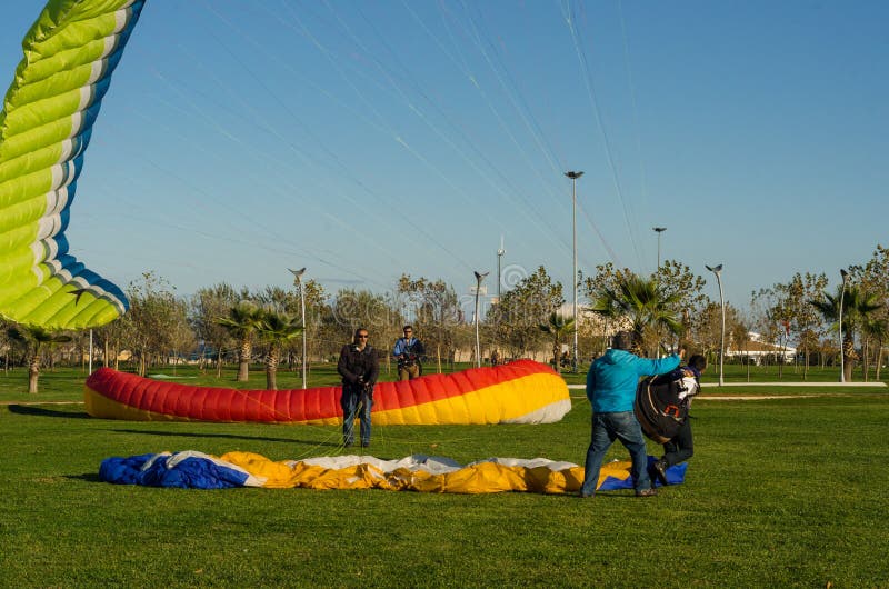 Paragliding Course Lessons for New Beginners on the Park Editorial ...