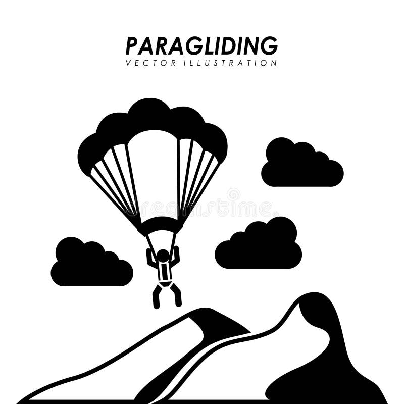 Paragliding design stock vector. Illustration of wind - 41508890