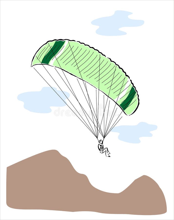 Paragliding stock vector. Illustration of paragliding - 30734671