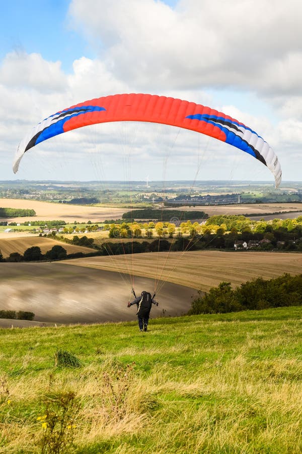 Paragliding Take Off stock photo. Image of hills, adventure - 61380260