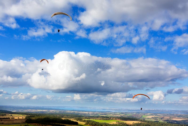 Paragliding stock image. Image of wind, flight, clouds - 31107055