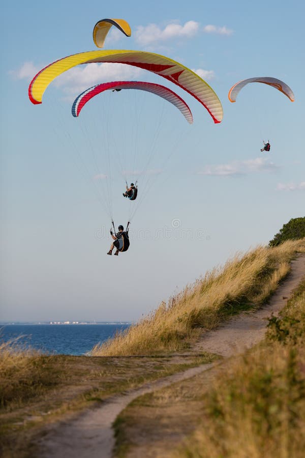Paragliding editorial stock image. Image of gilleleje - 54643599