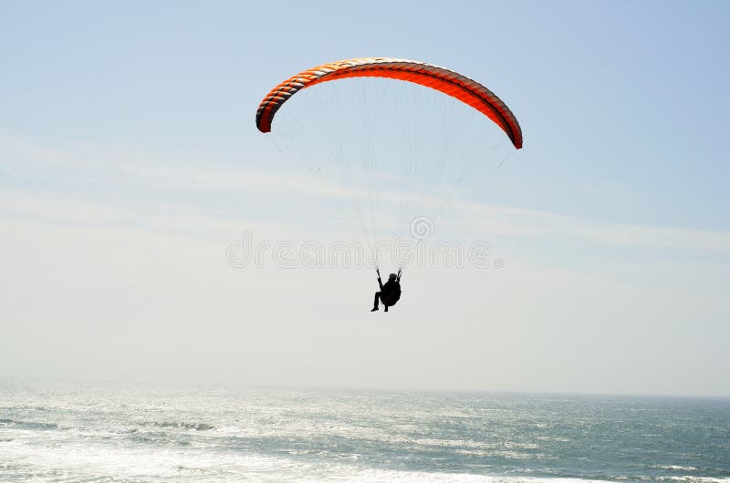 Paragliding Over the Atlantic Ocean Stock Image - Image of europe ...