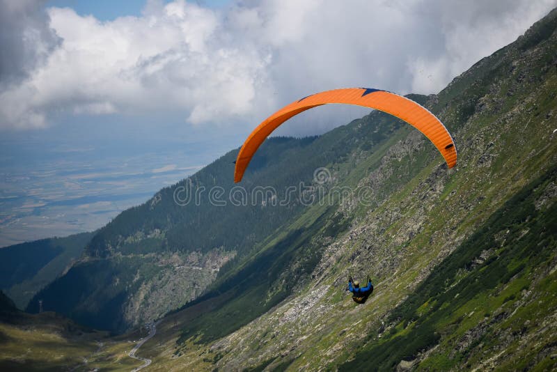Paragliding stock photo. Image of paragliding, green - 75103276