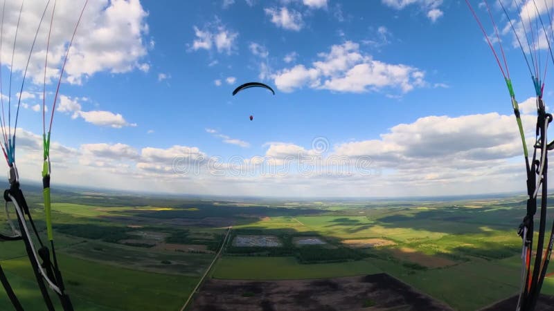 Paragliding Point of View Flying Over Belarusian Fields and Forests ...