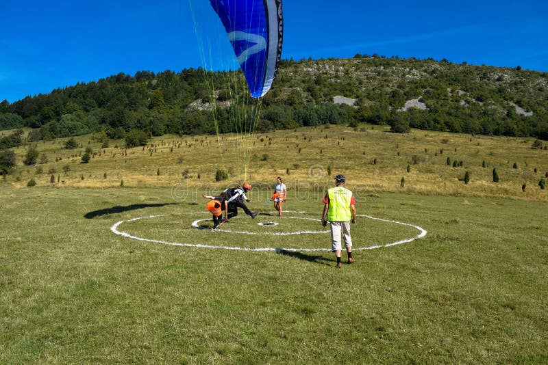 Paragliding Sport with Nice Landscapes Editorial Stock Photo - Image of ...