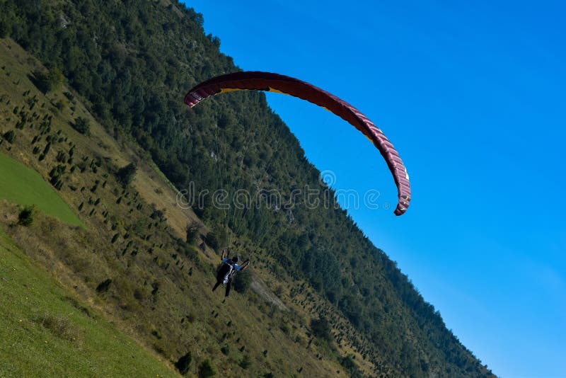 Paragliding Sport with Nice Landscapes Editorial Stock Photo - Image of ...