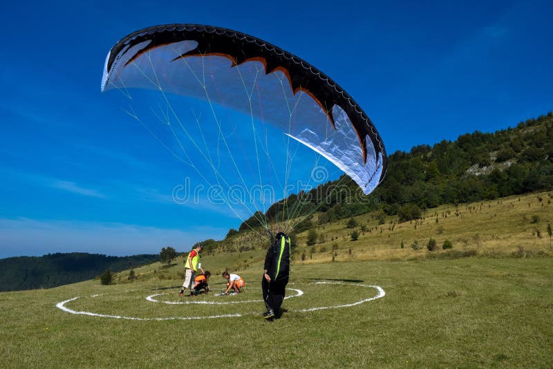 Paragliding Sport with Nice Landscapes Editorial Image - Image of high ...