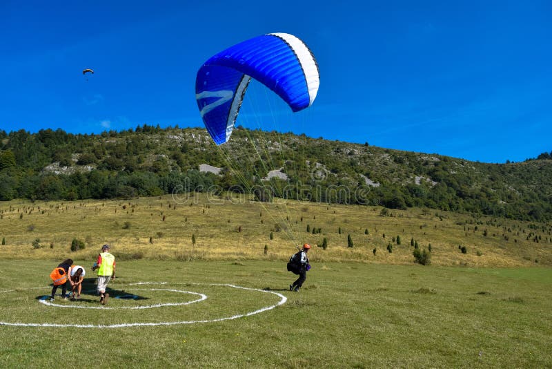Paragliding Sport with Nice Landscapes Editorial Image - Image of blue ...