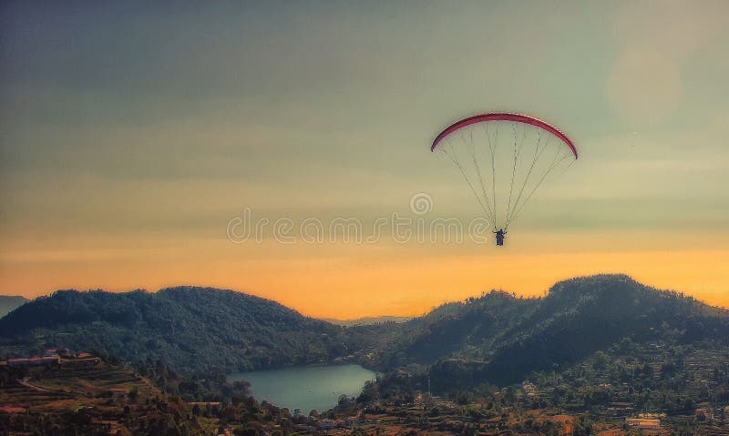 Paragliding stock photo. Image of sports, pradesh, destination - 13288004