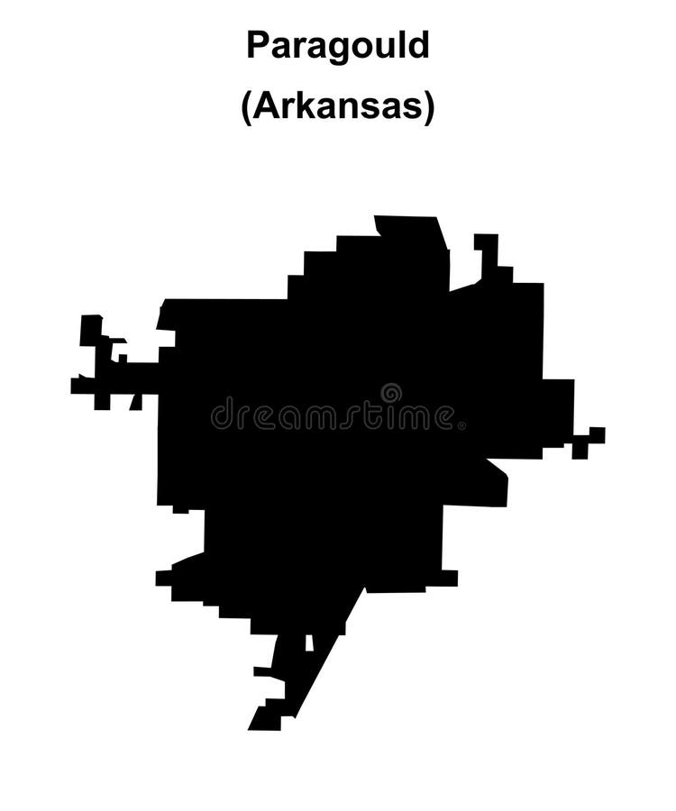 Paragould outline map stock vector. Illustration of template - 357149639