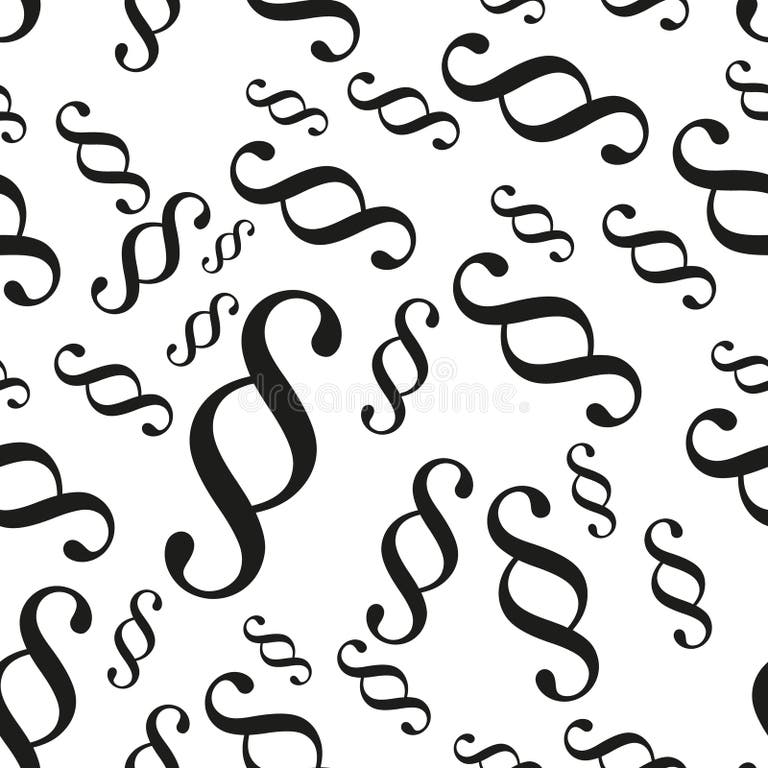 Paragraph Black Symbols Seamless Vector Pattern Stock Vector ...