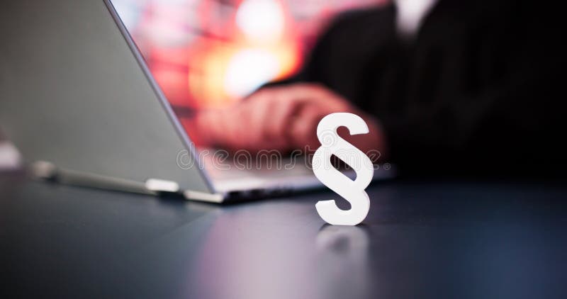 Paragraph Court Law Tech on Computer Stock Image - Image of paragraph ...