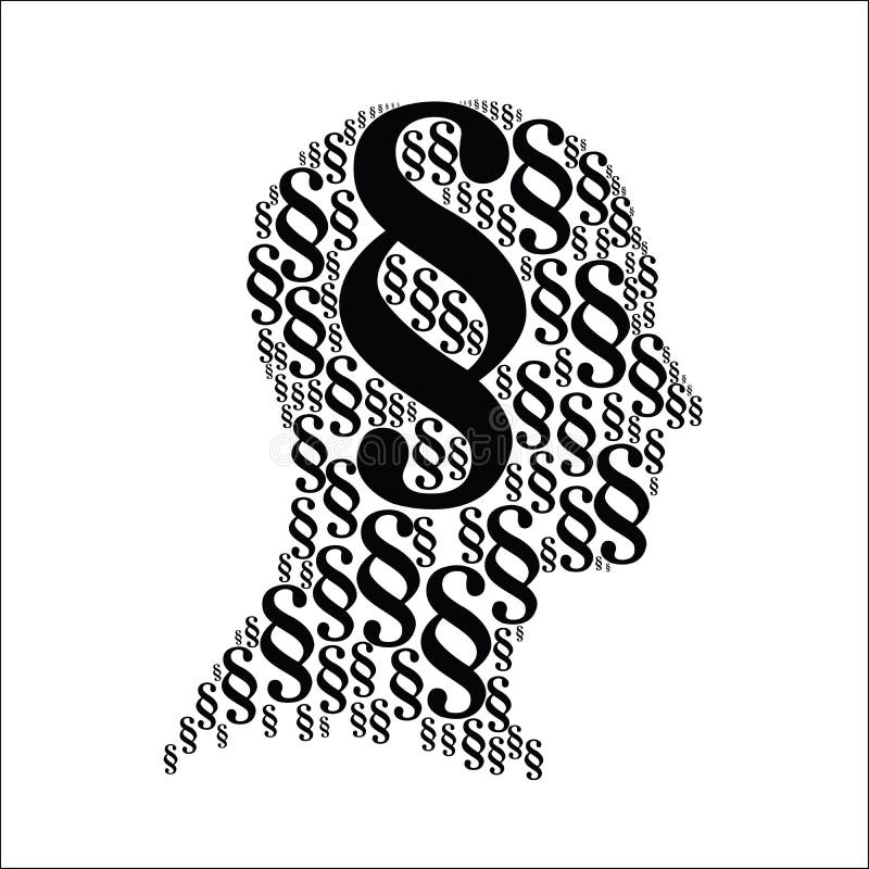 Man and paragraph symbols stock illustration. Illustration of clipart ...