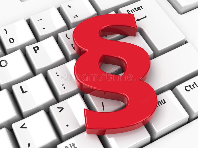 Paragraph icon on keyboard stock illustration. Illustration of business ...