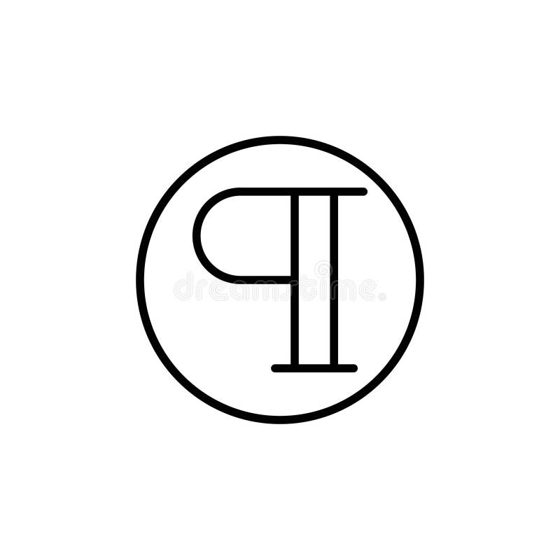 Paragraph Icon Thin Vector Set Stock Vector - Illustration of sign ...