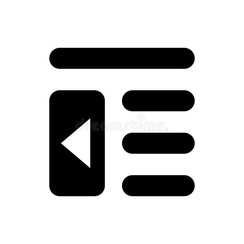 Paragraph Increase Format Icon Stock Vector - Illustration of ...