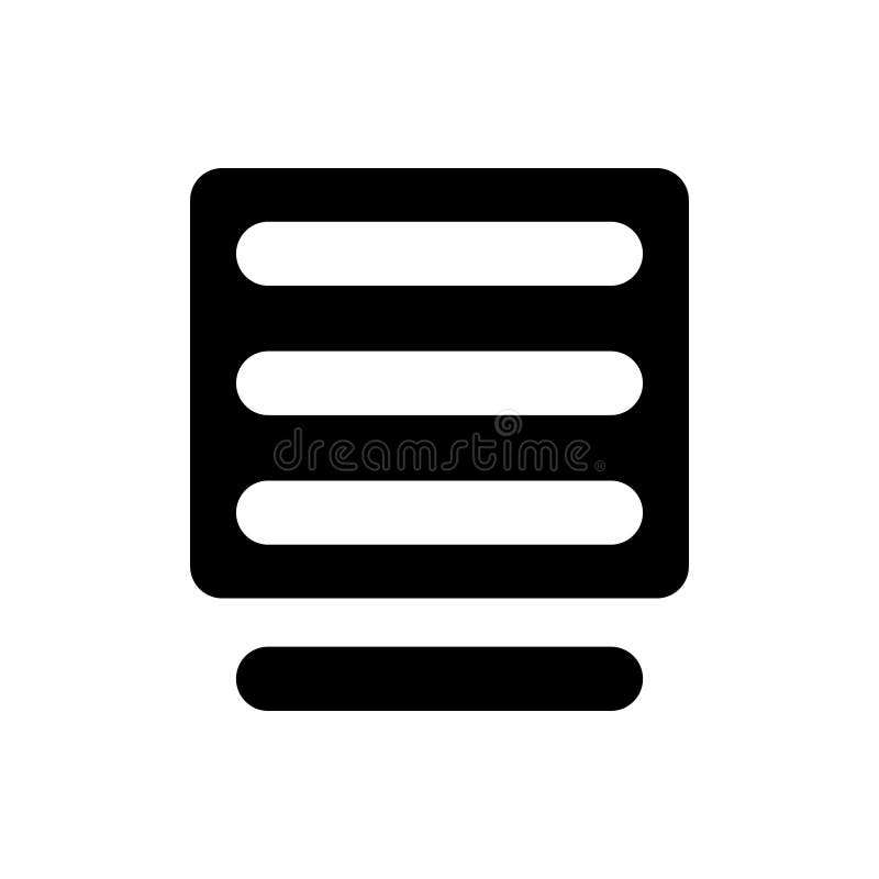 Justify Icon Vector Sign and Symbol Isolated on White Background ...