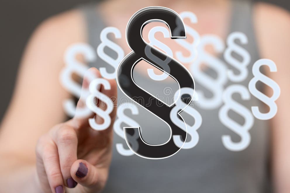 A Paragraph Law Sign Digital in Hand Stock Photo - Image of paragraph ...