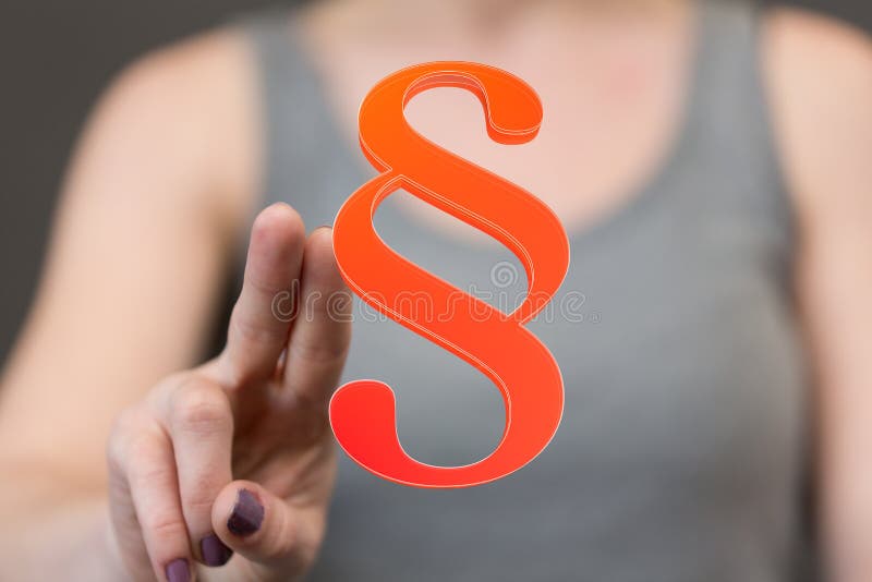 A Paragraph Law Sign in Hand Stock Image - Image of court, litigation ...