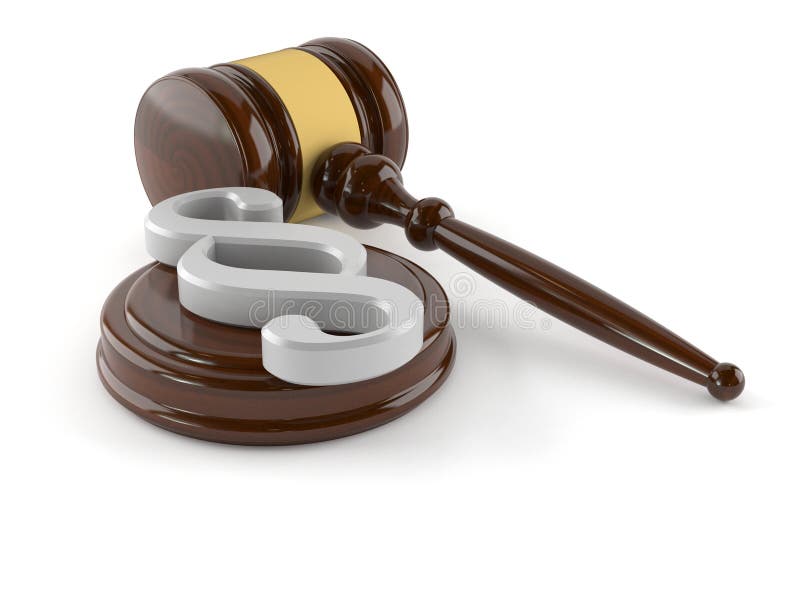 Paragraph mit Hammer stock abbildung. Illustration von legalität ...