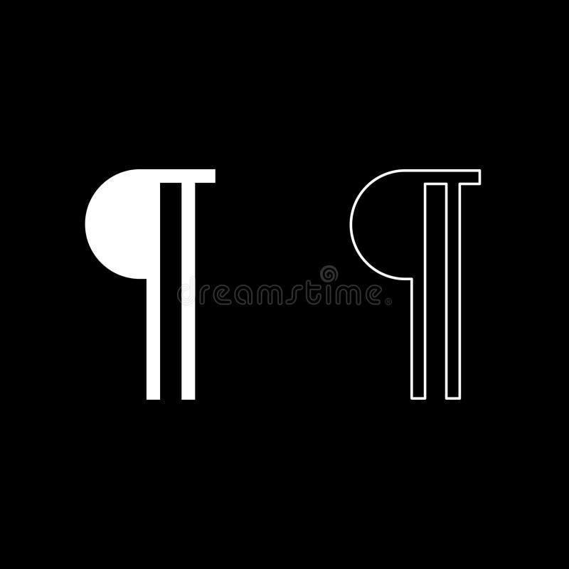 Editable Pilcrow Text Symbol Stock Illustrations – 4 Editable Pilcrow ...