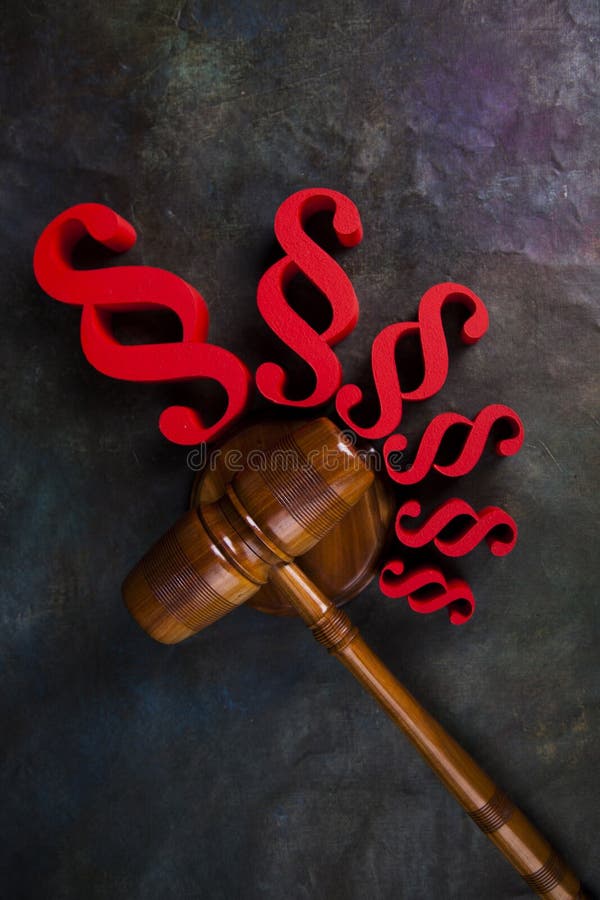 Paragraph Sign, Mallet, Law, Legal Code of Justice Concept Stock Photo ...