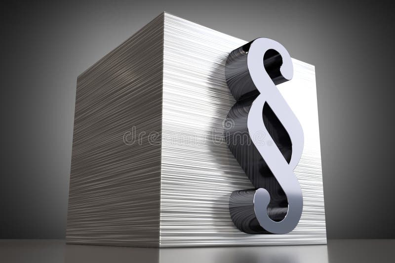 Paragraph Sign - Metal Typographical Concept Stock Illustration ...