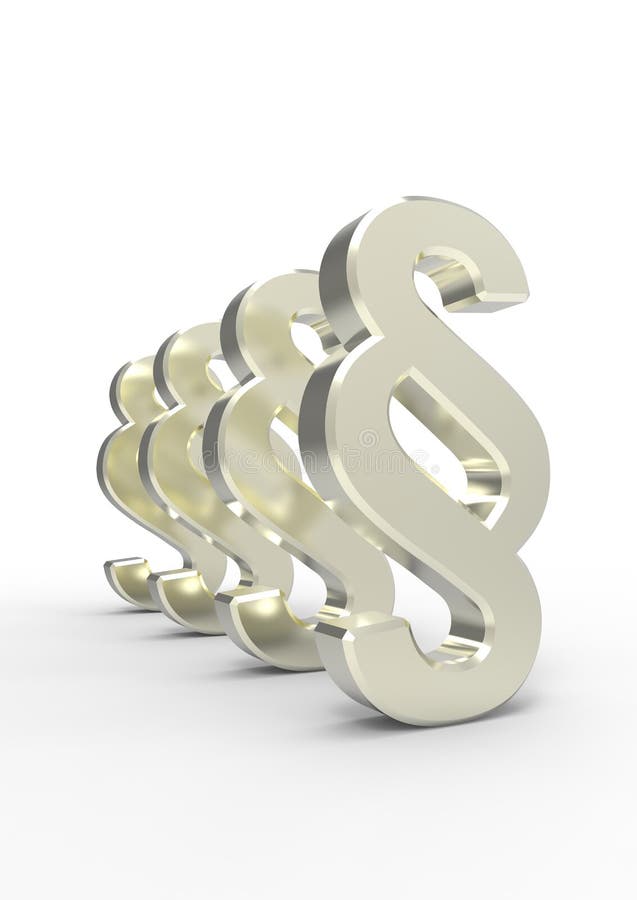 Paragraph Sign Symbol Isolated Over White. Stock Illustration ...