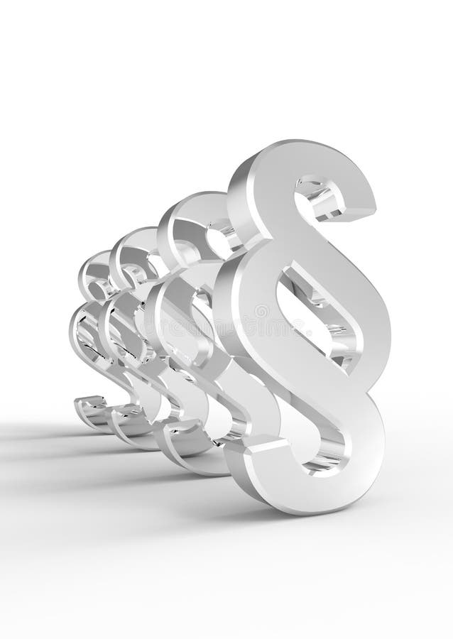 Paragraph Sign Symbol Isolated Over White. Stock Illustration ...