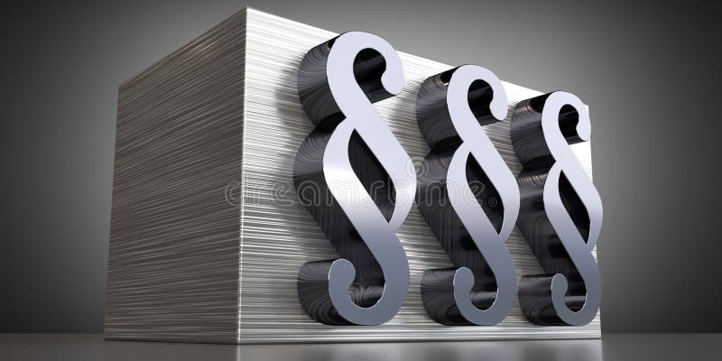 Paragraph Signs - Metal Typographical Concept Stock Illustration ...