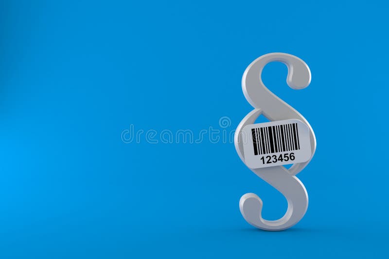Paragraph Symbol with Barcode Sticker Stock Illustration - Illustration ...