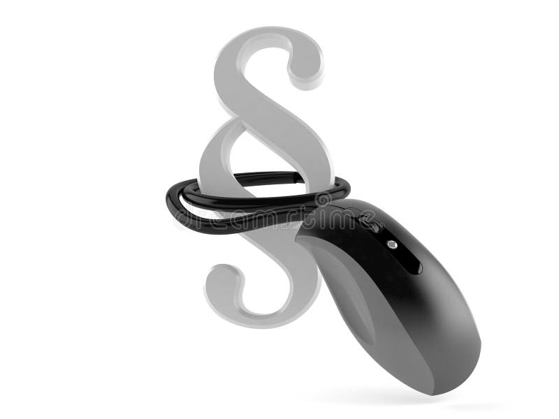 Paragraph Symbol with Computer Mouse Stock Illustration - Illustration ...