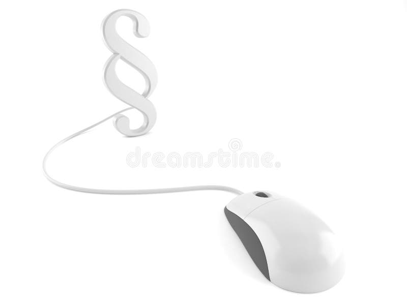 Paragraph Symbol with Computer Mouse Stock Illustration - Illustration ...