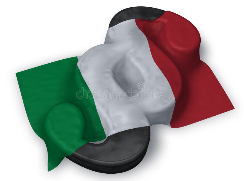 Paragraph Symbol and Flag of Italy Stock Illustration - Illustration of ...
