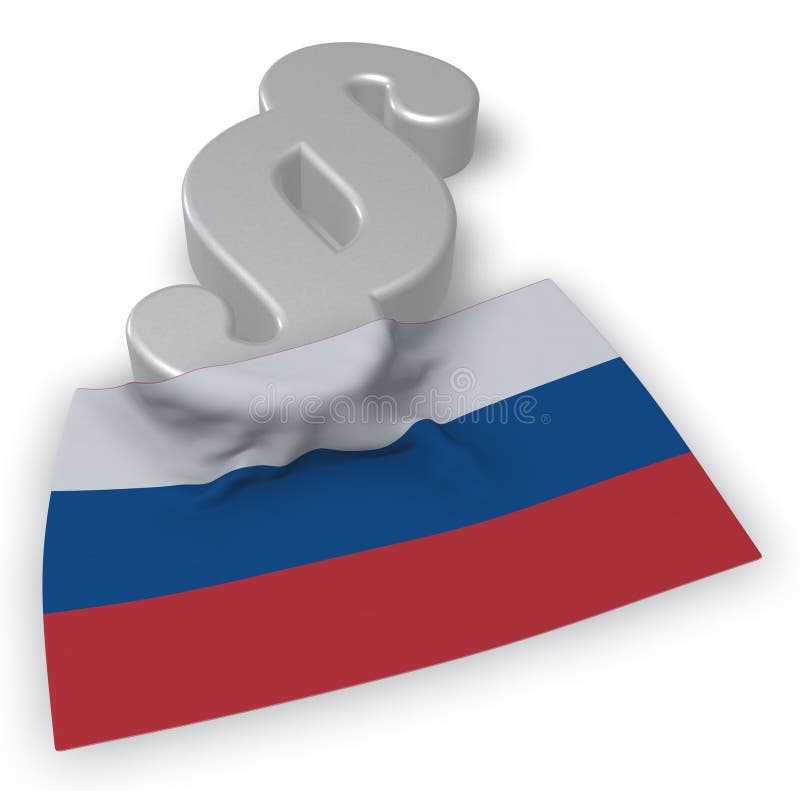 Paragraph Symbol and Flag of Russia Stock Illustration - Illustration ...
