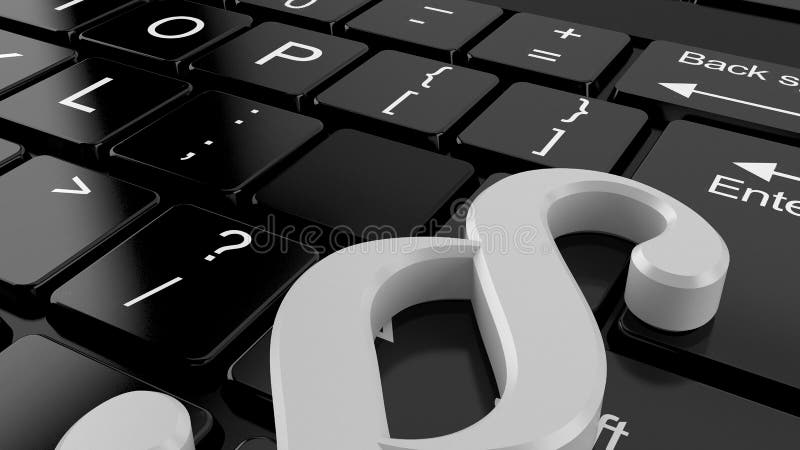 Paragraph Symbol Lying on Computer Keyboard Stock Illustration ...