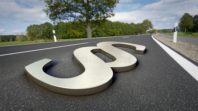 Paragraph Symbol on the Road Stock Image - Image of renovation, lawsuit ...