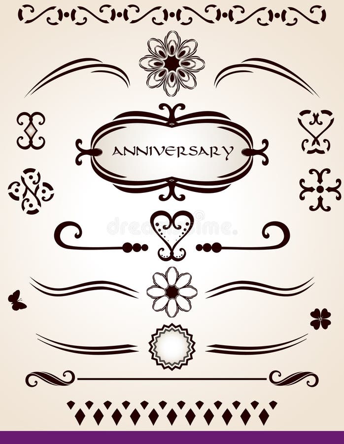 Paragraph and Text Dividers Stock Vector - Illustration of flourish ...