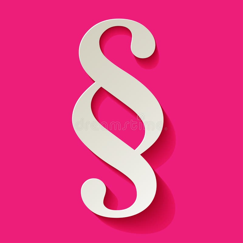 Pink Paragraph Symbol stock illustration. Illustration of rules - 74165362
